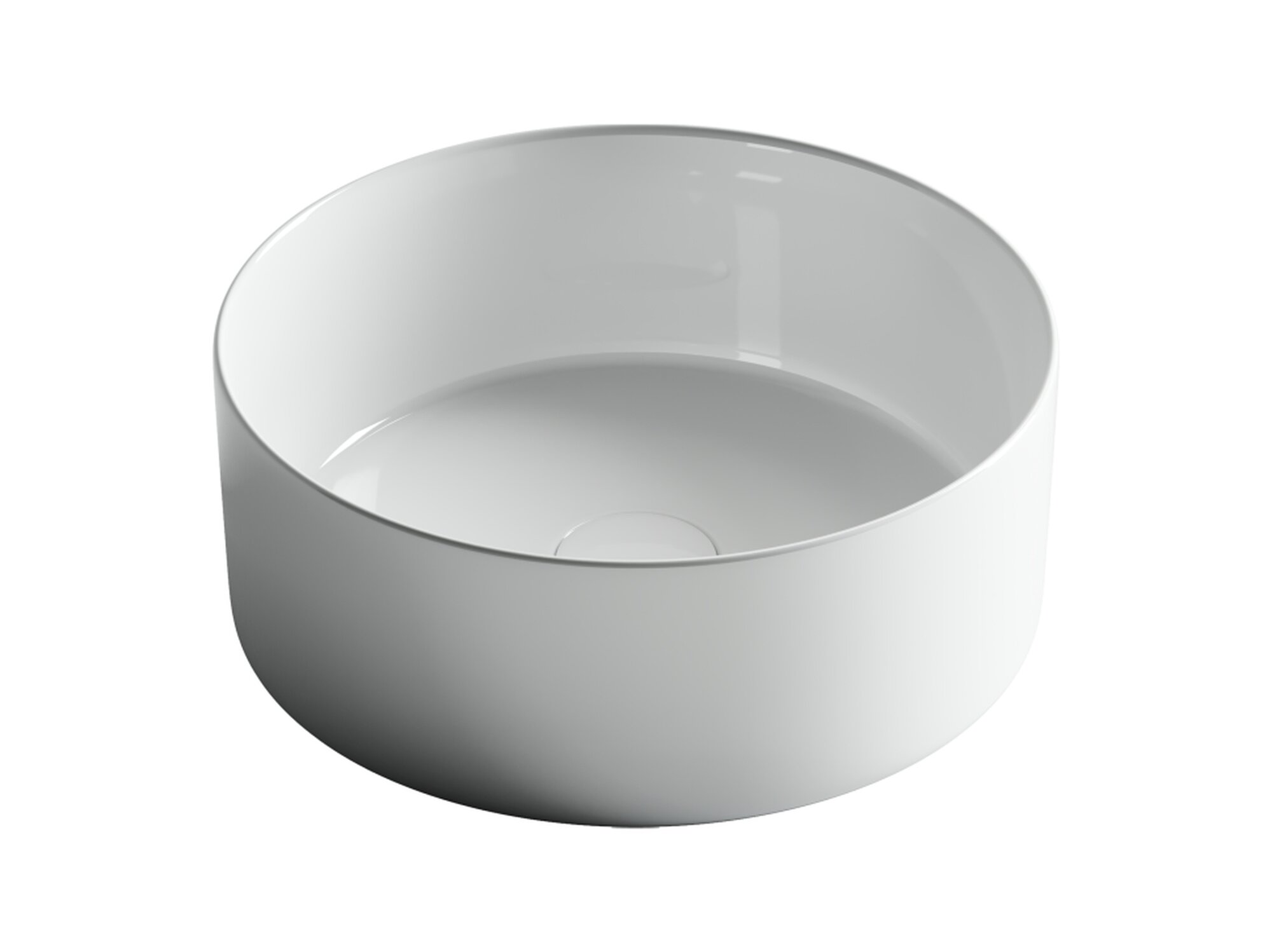 Умывальник чаша Ceramicanova Element CN6032, накладная, круглая, 358x358x137мм, цвет белый