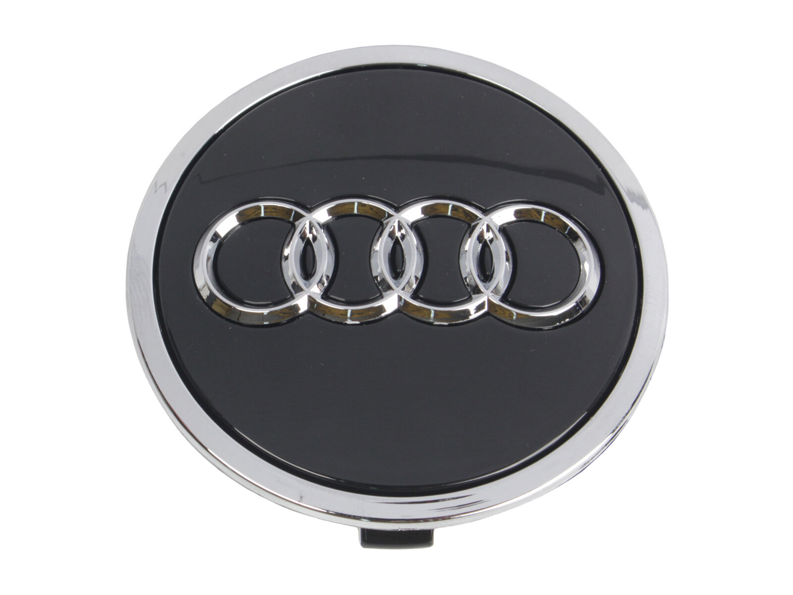 Заглушка литого диска AUDI, цвет черный хром 55-69, пластиковая, 1 штука