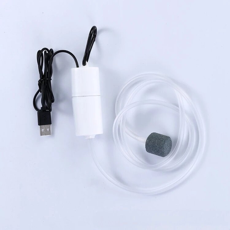 Белый USB кислородный насос для аквариума