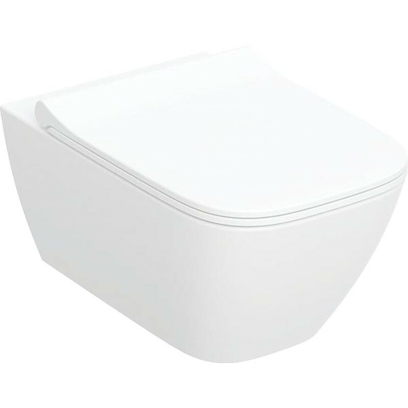 Унитаз Geberit Smyle Square 500.685.01.2 подвесной с сиденьем Микролифт