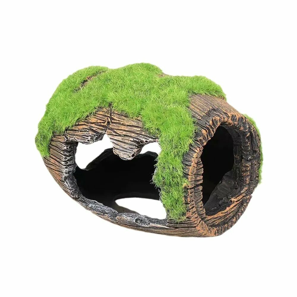 Декор для аквариума в виде разбитой бочки, укрытие для рыбок, домик для цихлид и петушков, размер большой