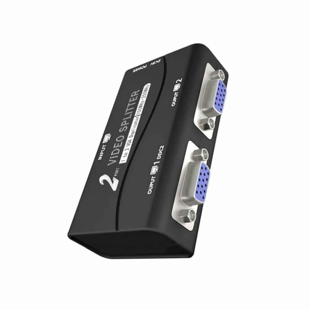 Разветвитель VGA высокого разрешения от 1 до 2 VGA-дубликаторов для проекторов и ЖК-дисплеев с функциями управления питанием