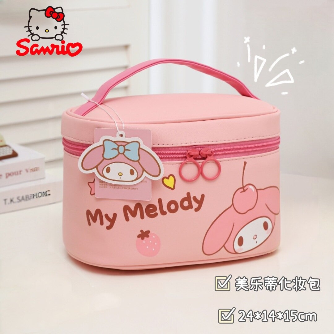 Сумка для туалетных принадлежностей Sanrio Hello Kitty, органайзер для макияжа, портативная сумка из оксфордской ткани, модная дорожная косметичка