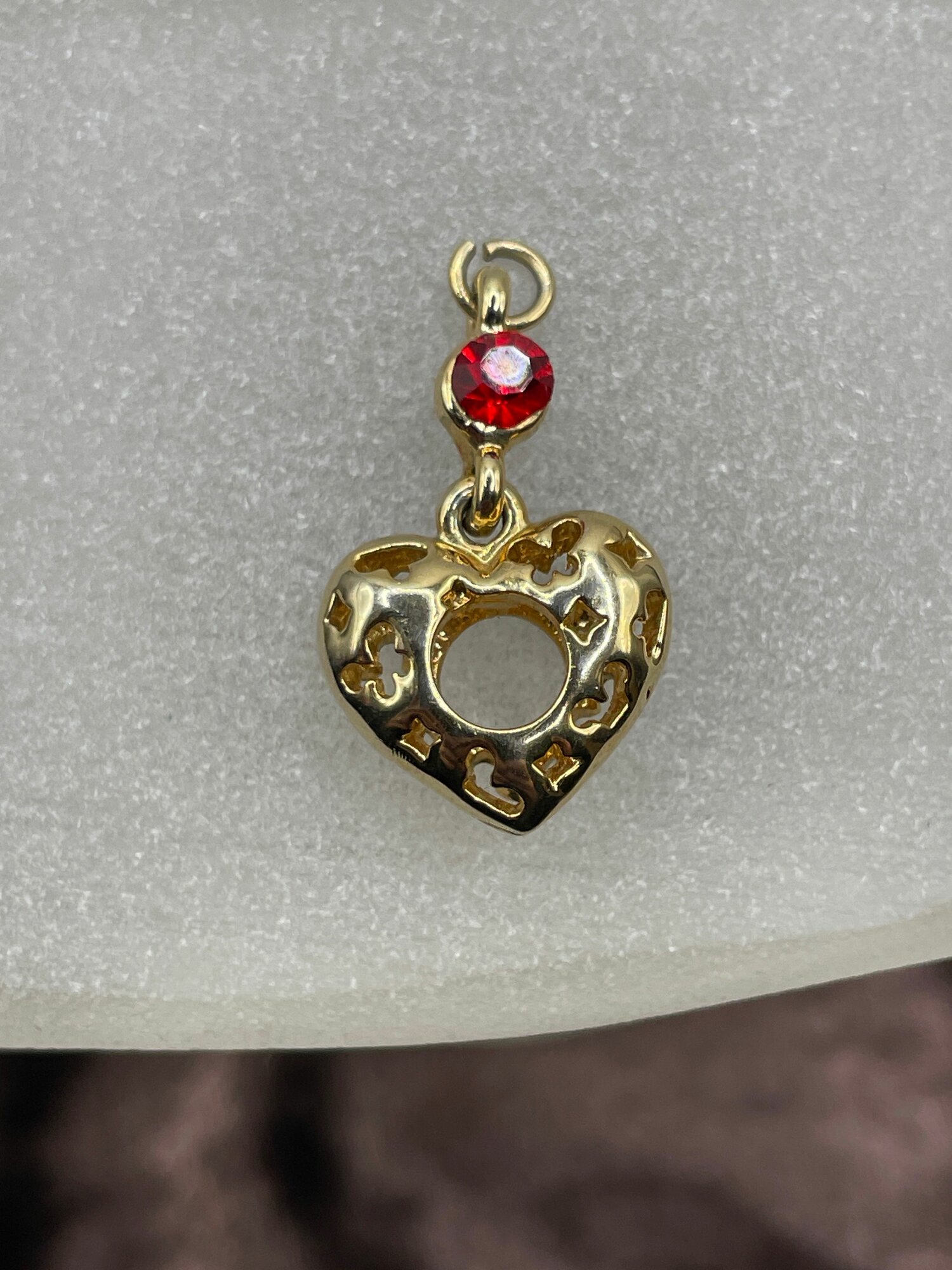 Винтажный кулон подвеска в виде сердца