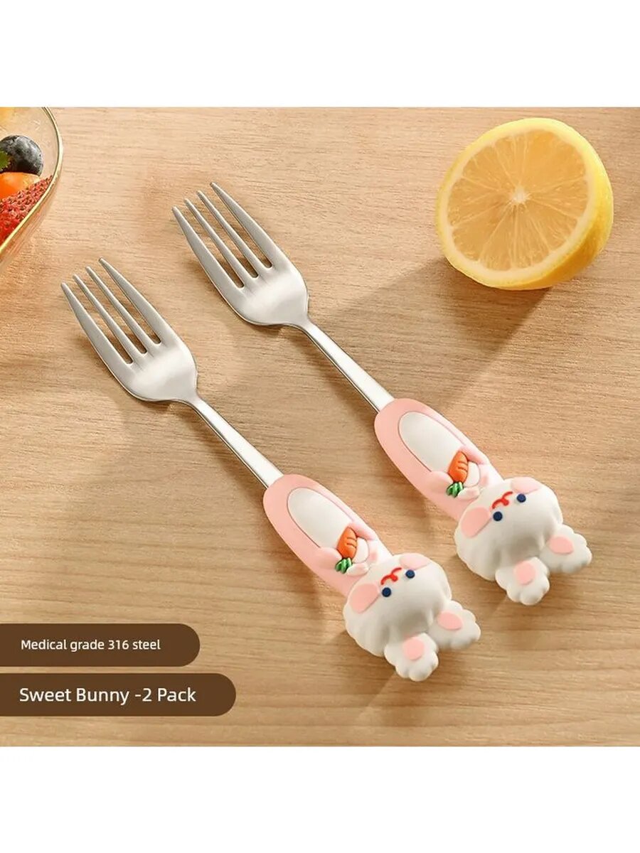 Детская вилка Pinpinpinu, Сладкий малыш - 2, сталь 316
