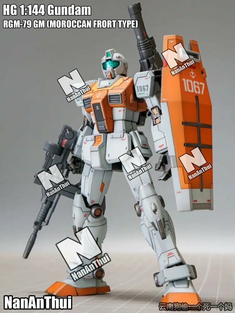 Модель фигурки-пазла, Gundam, HG 1:144 RGM-79 GM (MOROCCAN FRORT TYPE), Высококачественная модель