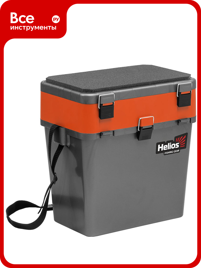 Helios Ящик рыболовный зимний серый/оранжевый HS-IB-19-GO 00000276343