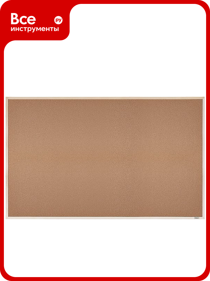 Доска пробковая HATBER 90x120 см кнопки в комплекте, деревянная рама 089161