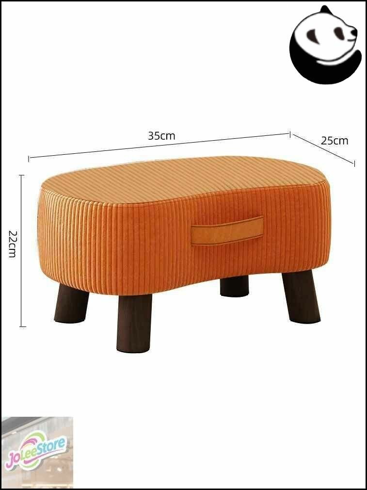 Низкая банкетка Oqqi на ножках, мягкий пуф для детской и прихожей, эксклюзивная подставка для ног, 22x25x35 см