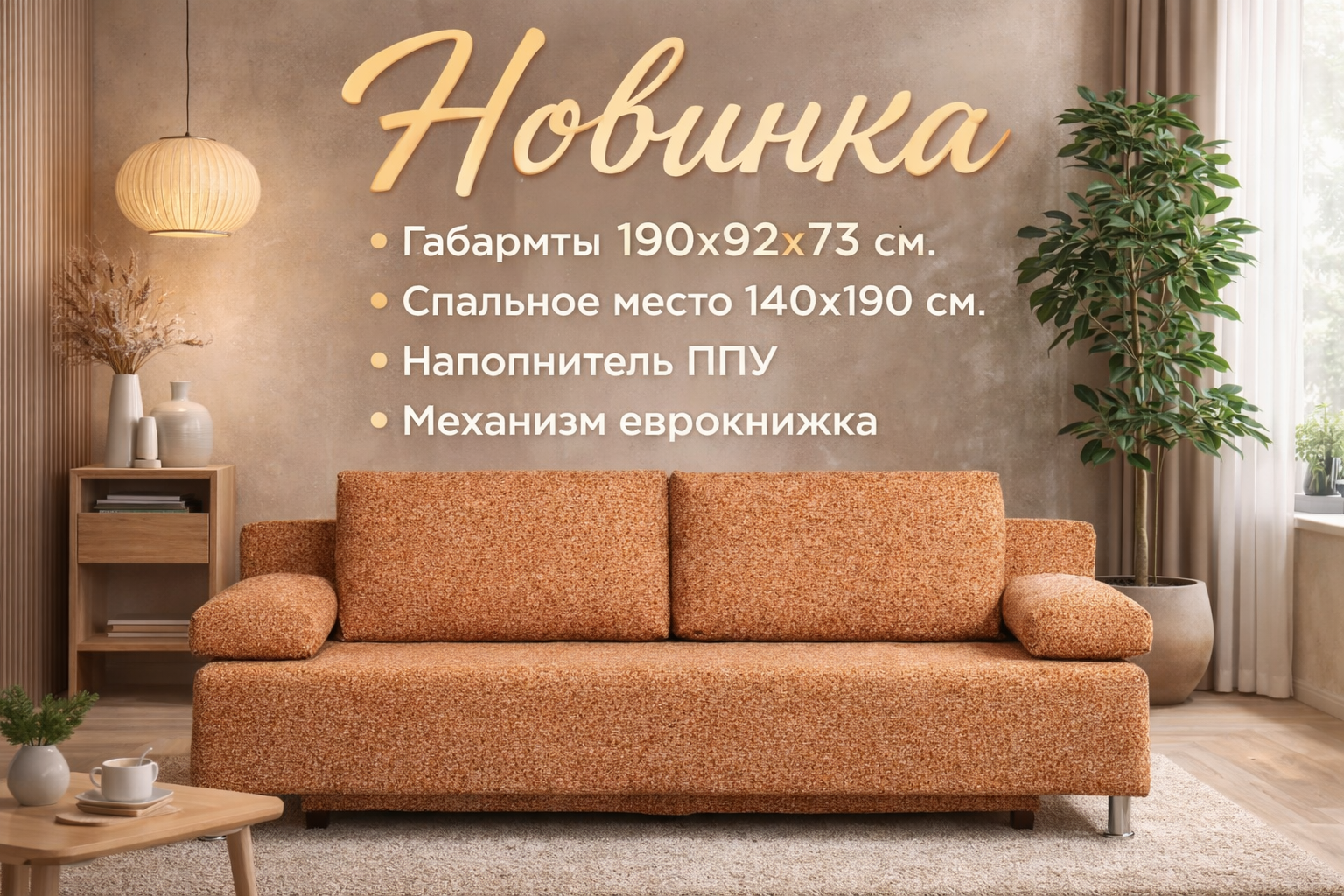 Диван-кровать "Морис" двуспальный, раскладной, ППУ