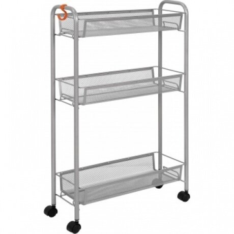 Этажерка "Ладья 1К" метал. на колесиках (44*17*75,5 см) графит Э 321 ГР