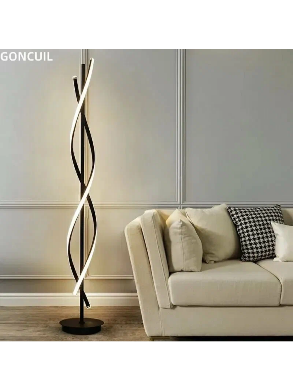 KNOW EASY-Светодиодный торшер, торшер для украшения дома, черный корпус лампы