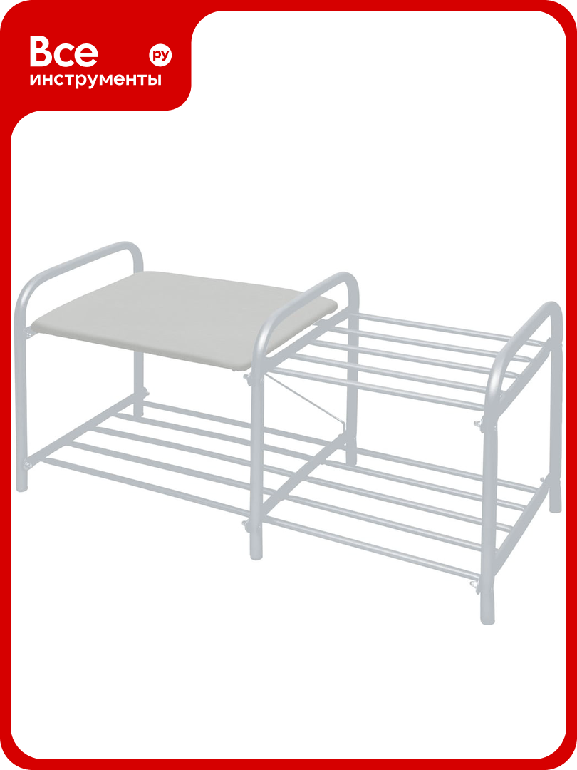 Этажерка Nika НИКА "Люкс" ЭТЛ1-1 ЭТЛ1-1/МС светло-серый/матовый серый