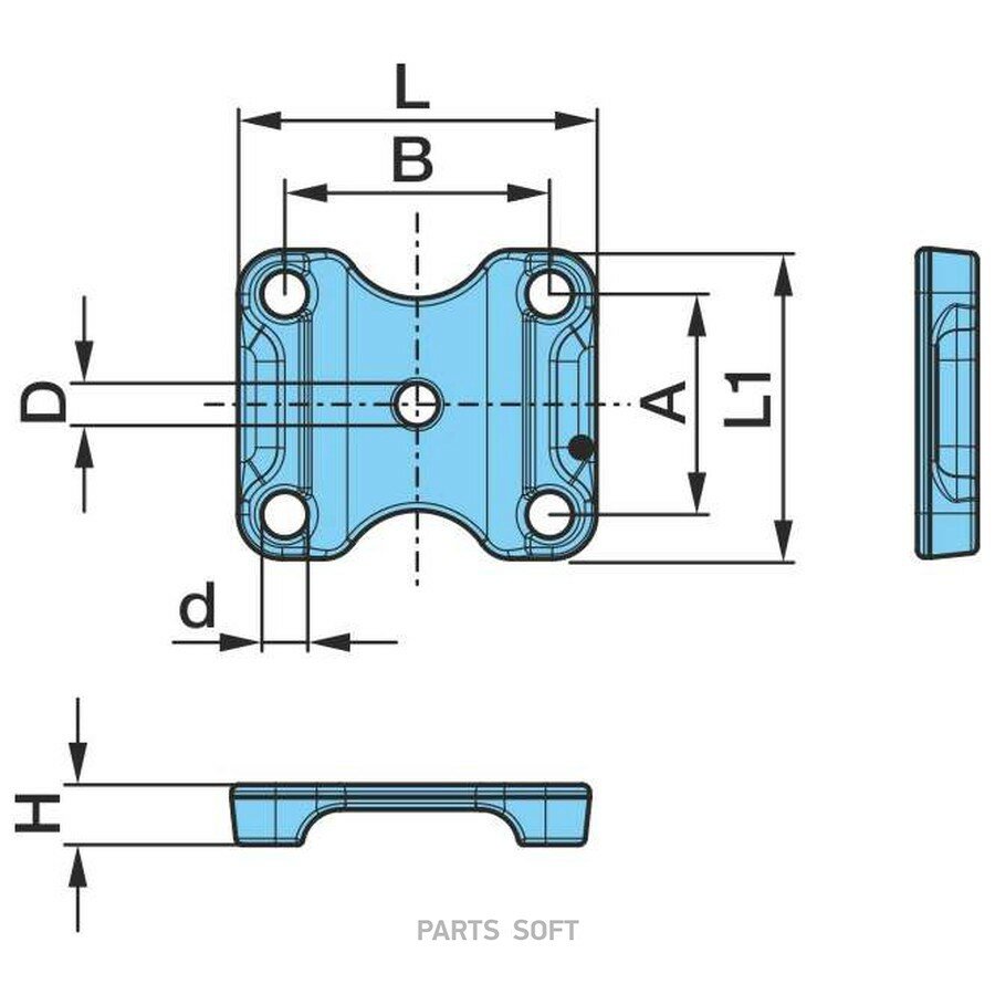 Плита полурессоры BPW от официального дистрибьютора, BPW, артикул 0303217051