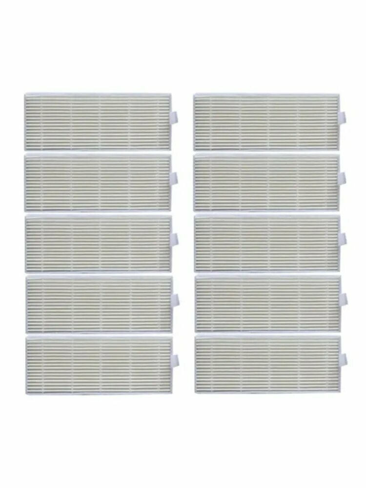 HEPA фильтр (10 шт.) для робота-пылесоса for REDMOND RV-R500 Rovus Eziclean ONE Aqua 210 Proscenic 811GB 911SE Комплект фильтров и щеток для робот-пылесоса