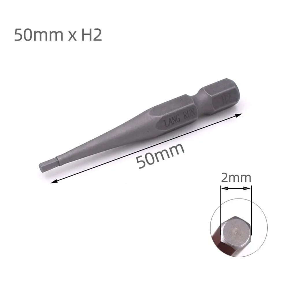 Магнитный бит-отвёртка с хвостовиком 1/4 дюйма и шестигранником 50 мм H1.5 H 2 для H2.5 H3 H4 H5 H6