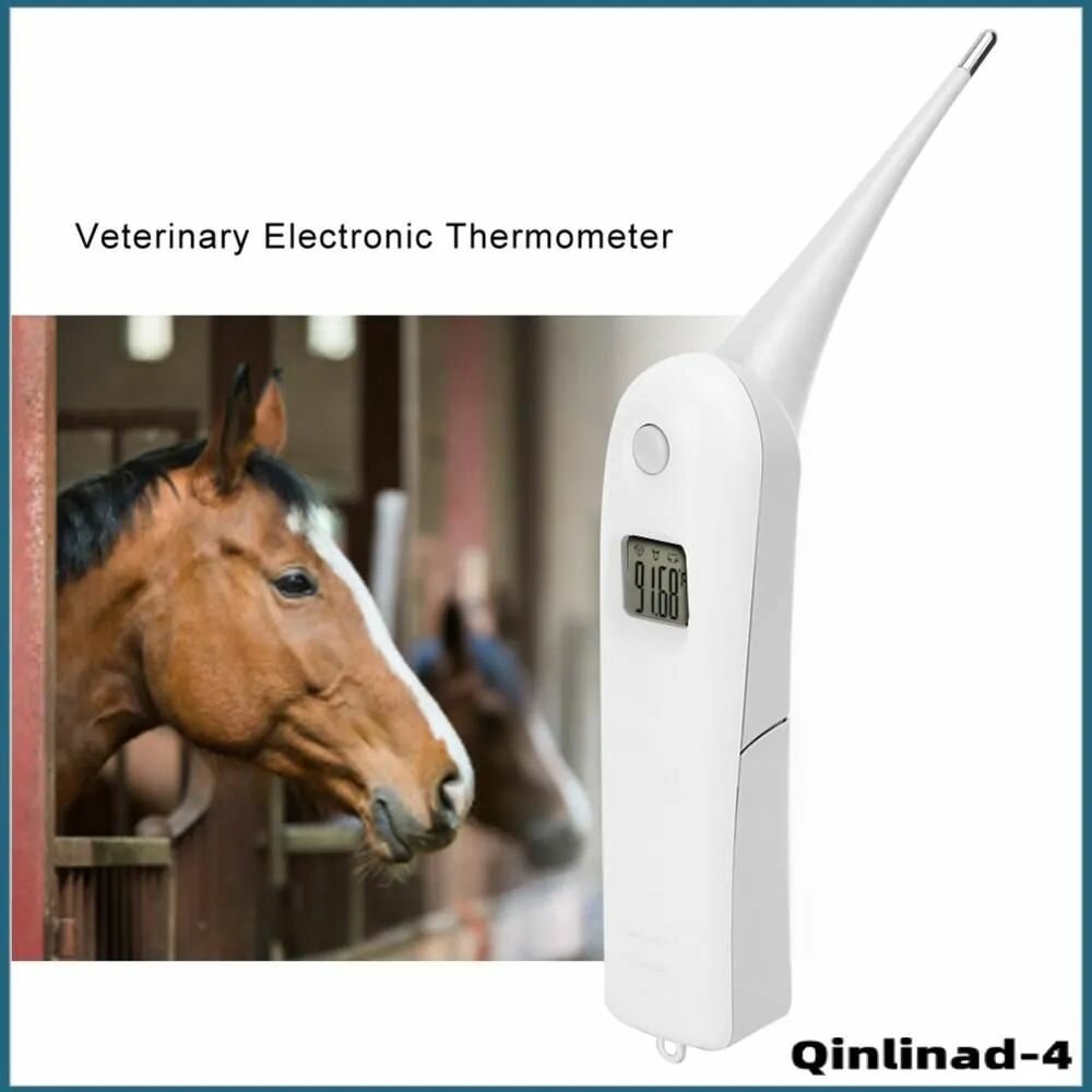 Термометр для скота, надежный, с металлическим датчиком, для быстрого измерения температуры