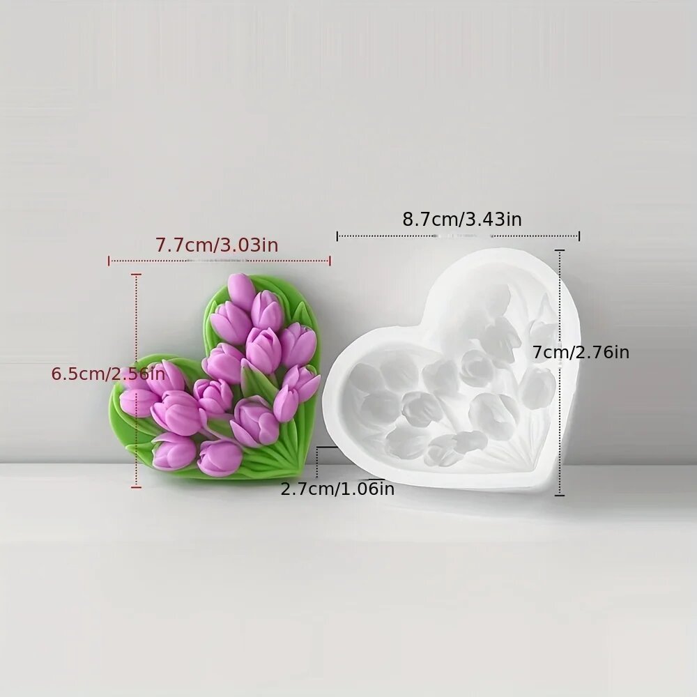 Форма для свечей Silicone SPMOLD Тюльпаны