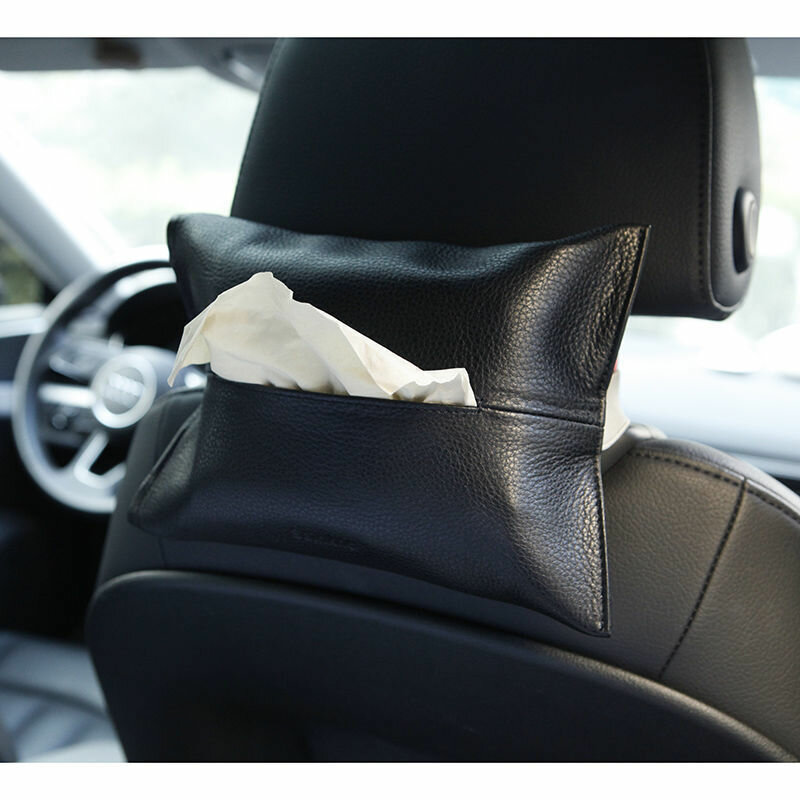Настоящая мягкая кожаная текстура, коробка для салфеток в машину, хранение салфеток в машине, сумка для салфеток, ремень для сиденья, оптовая экспортная продажа