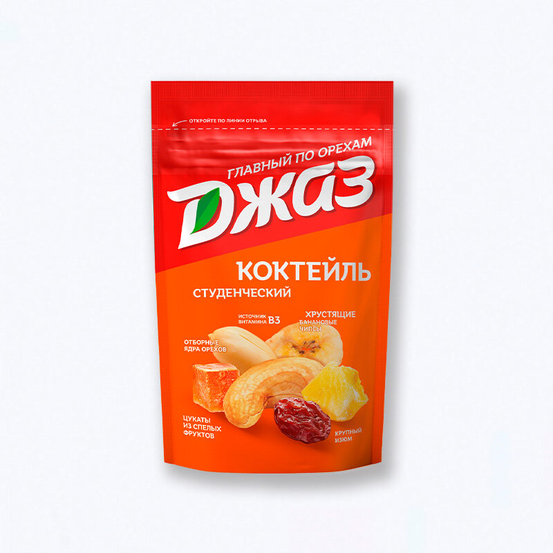 Смесь орехов и сухофруктов Джаз коктейль Студенческий, 150 г