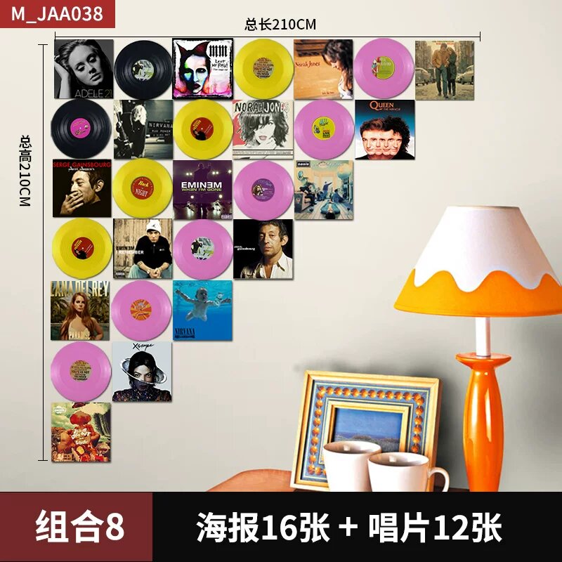 Ретро-ностальгический постер из крафт-бумаги в виде виниловой пластинки, креативная наклейка на стену, декор для кафе,