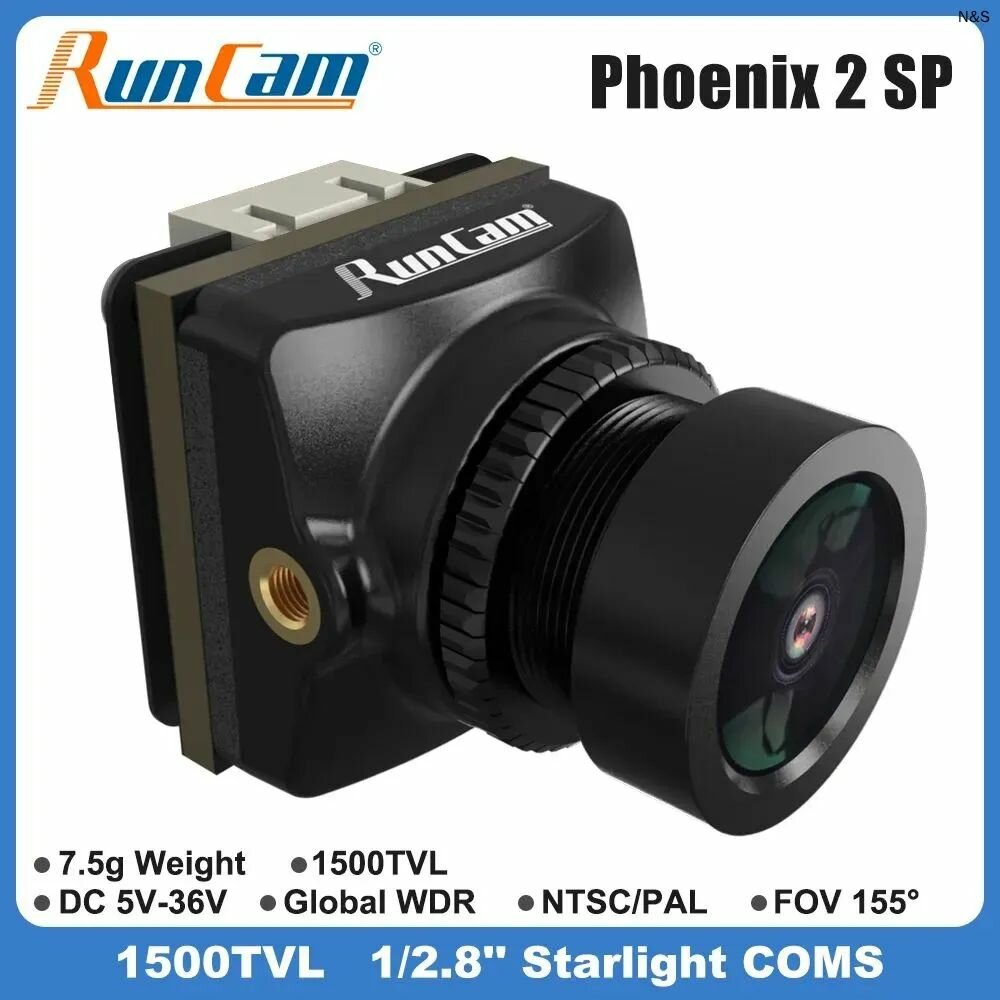 RunCam Phoenix 2 SP - камера 1500TVL (1/2.8" CMOS, WDR, 155 FOV) для видеооборудования
