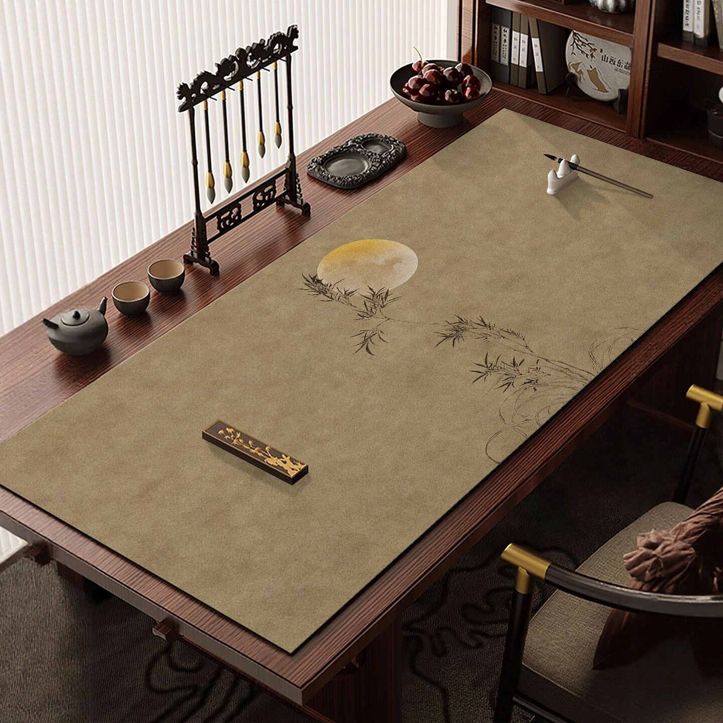 Новый китайский коврик для каллиграфии из диатомита в стиле дзен, коврик для письма кистью, можно свободно разрезать, традиционный китайский коврик для письма.