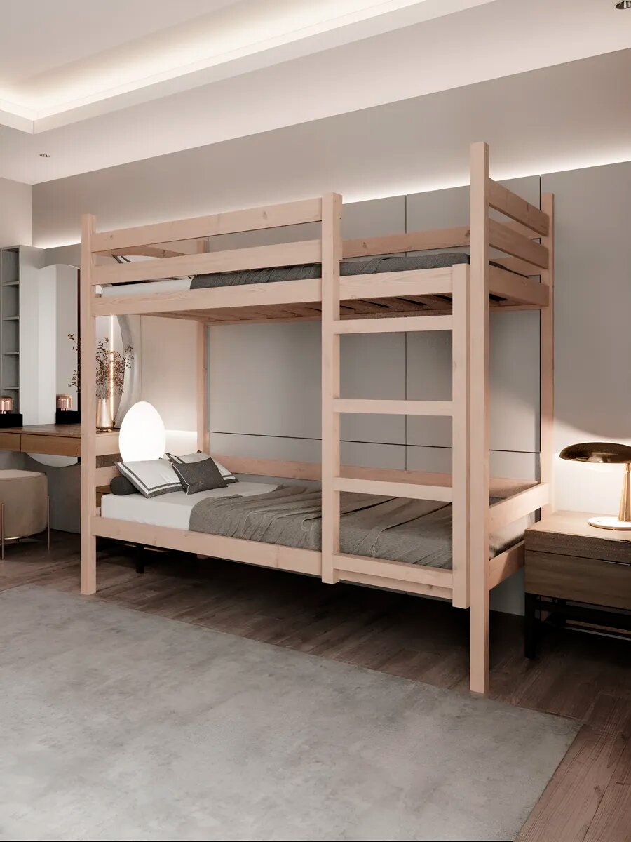 Двухъярусная кровать Noviron "Big", для детей, дерево, 70х200х190 см