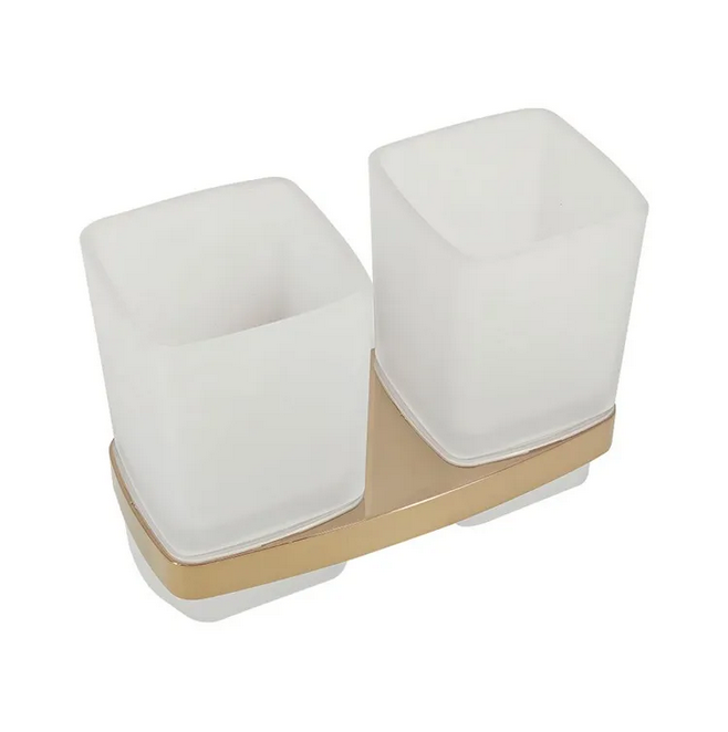 Стакан двойной к стене стекло золото Sanartec 108142Go