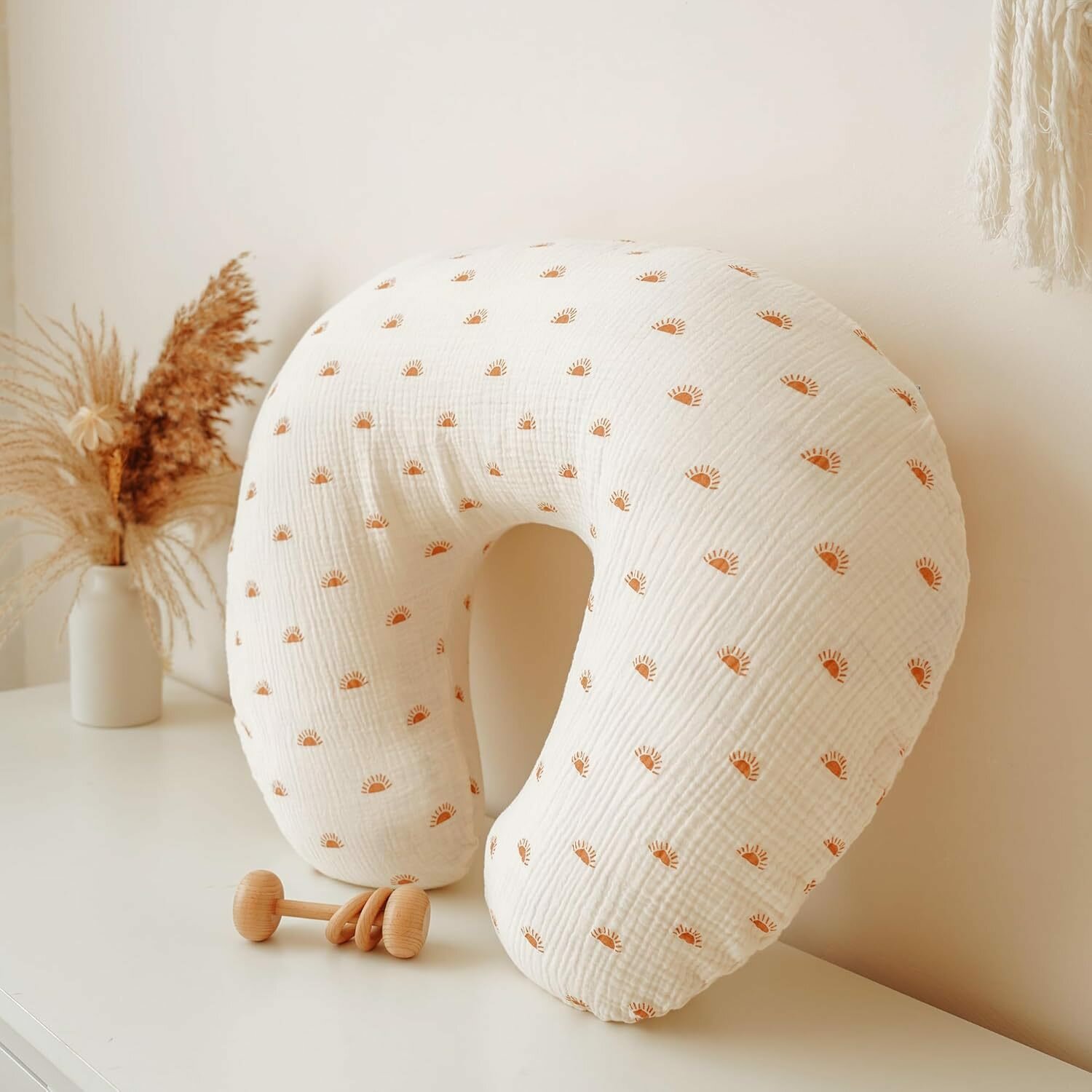 Большая подушка для кормления грудью, подушка для беременных из хлопковой марли, съемная подушка для грудного вскармливания.