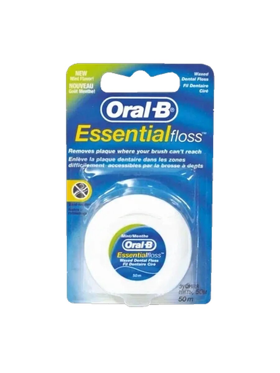 Орал - би Зубная нить Эссеншиал флосс мятная 50м