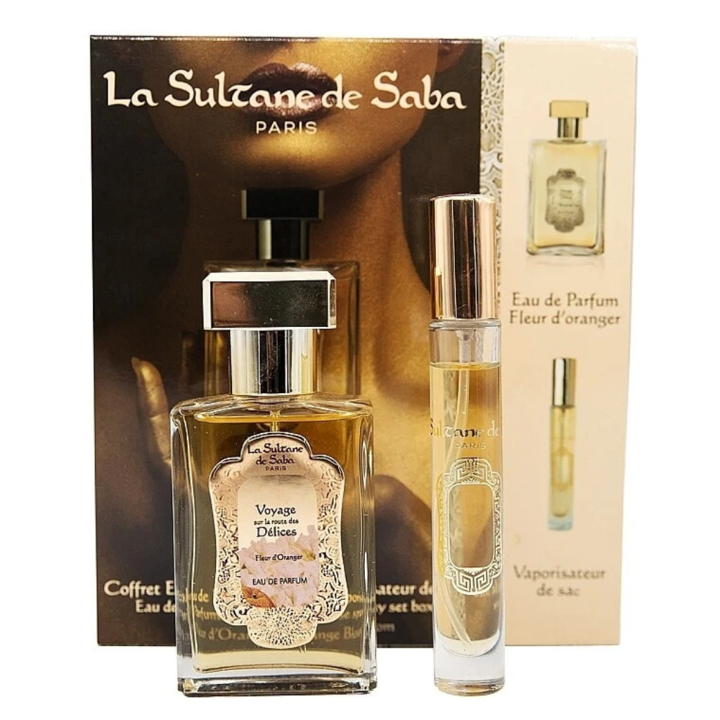 Парфюмерный набор La Sultane de Saba Voyage Delices Fleur d'Oranger, унисекс, 2015 г, парфюмерная вода 50 + 10 мл