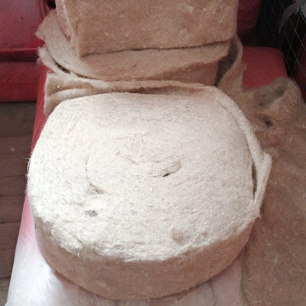 Пакля Лен-джут строительная, для стен и полов, толщина 8-10 мм, 0.15х20 м, в рулоне, 2 уп.