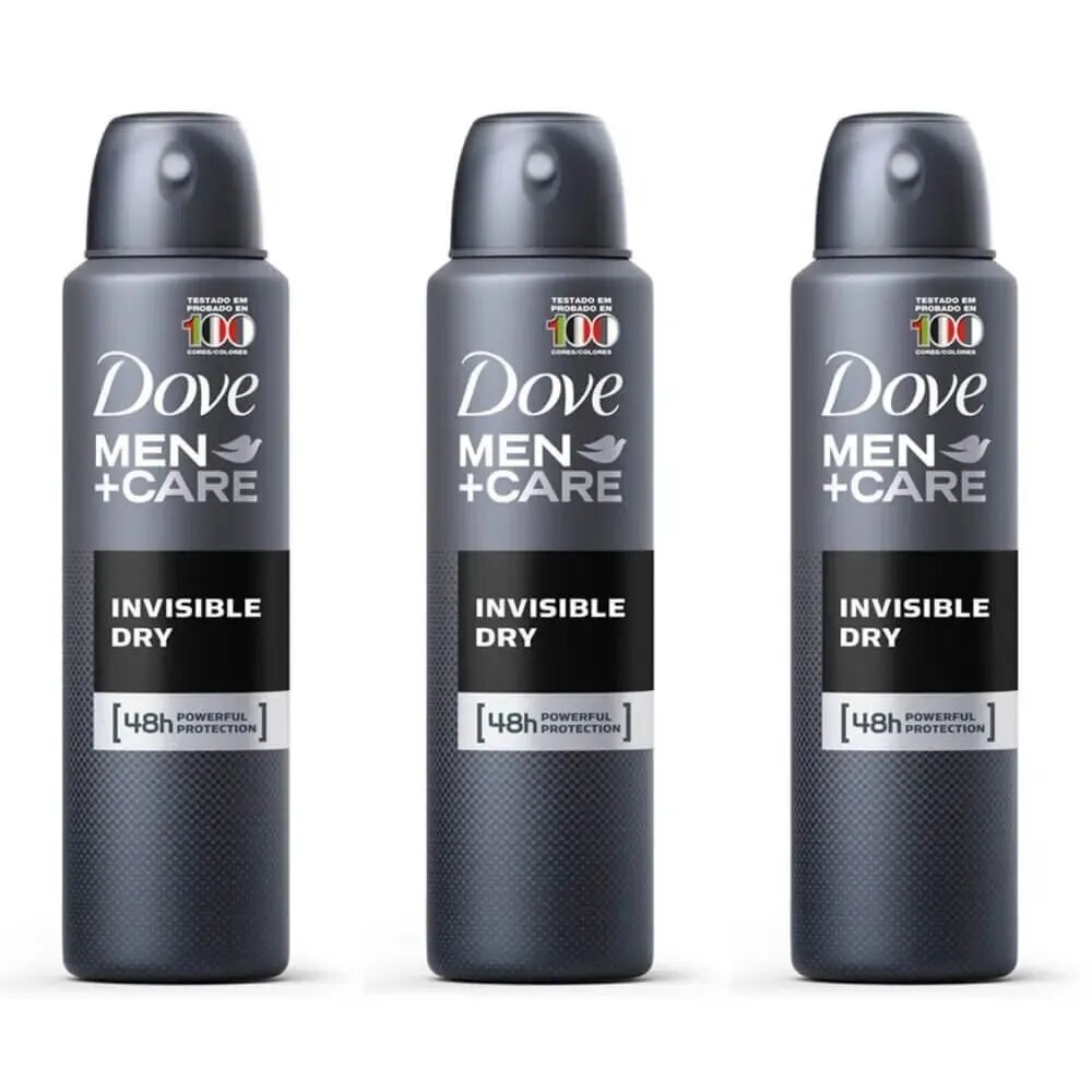 DOVE Men Сare Invisible Dry Дезодорант мужской спрей антиперспирант Дав Экстразащита без следов, 3 x 150 мл (3 штуки)
