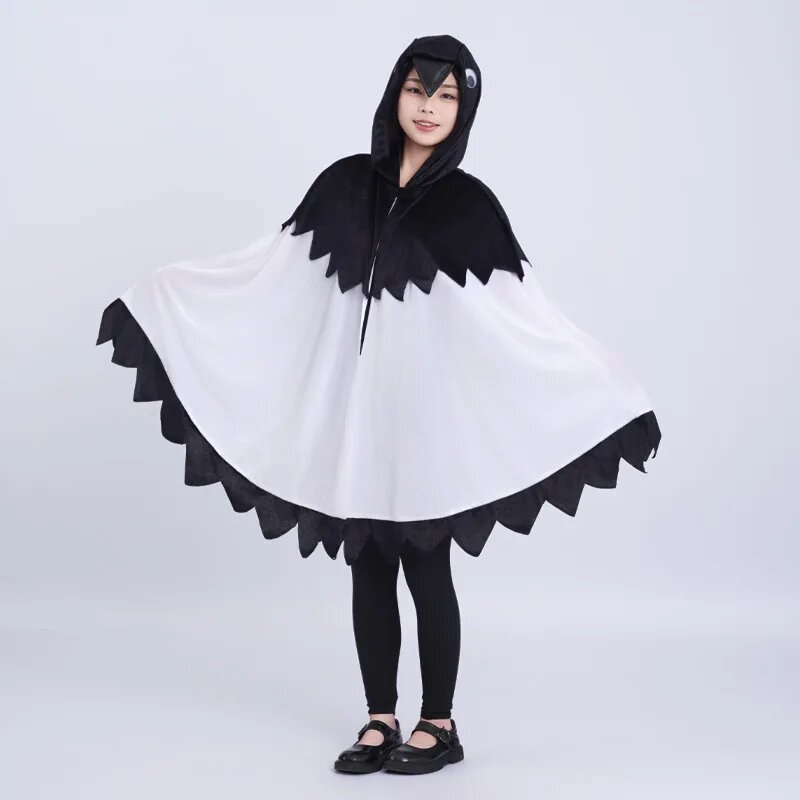 Детский костюм Фламинго/Ворона/Сорока/Эльф Черный, Magpie