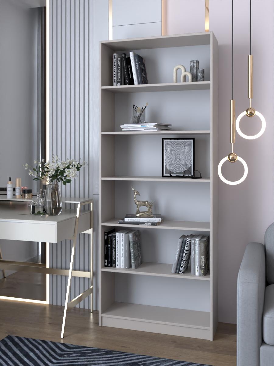 Стеллаж Билли деревянный напольный 80 х 202 х 28 см бежевый ЛДСП