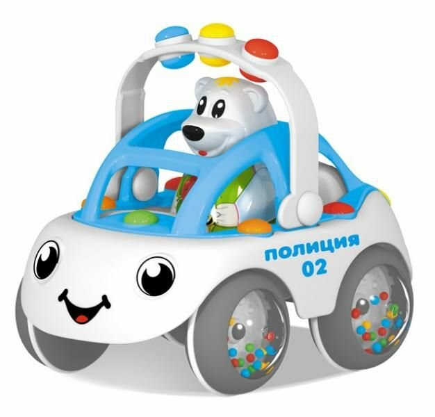 Игрушечная машинка Машинка Пышка. Полиция (картонная ручка)