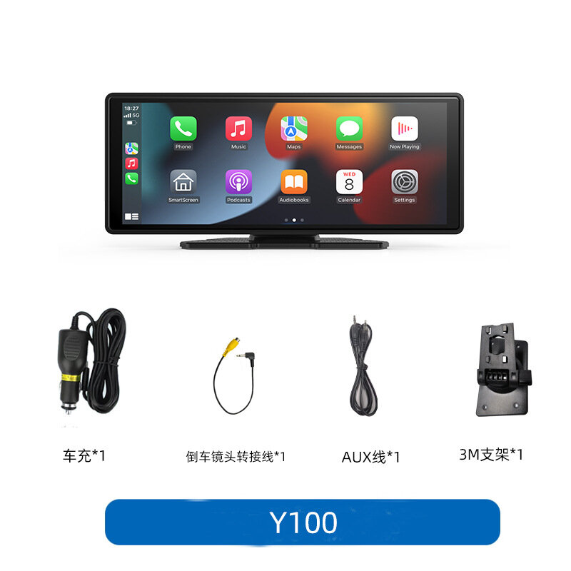 10inch Умный экран для автомобиля с поддержкой CarPlay, навигационное устройство, автомобильный MP5-плеер, поддержка Android и Apple, функция дублирования экрана, видеорегистратор.