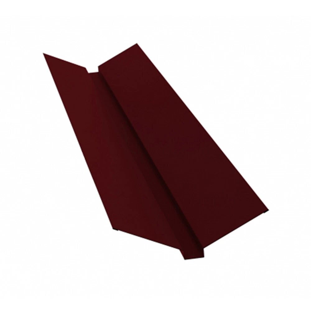 Ендова внешняя для металлочерепицы 115х30х115 мм 2 м красное вино RAL 3005 635104