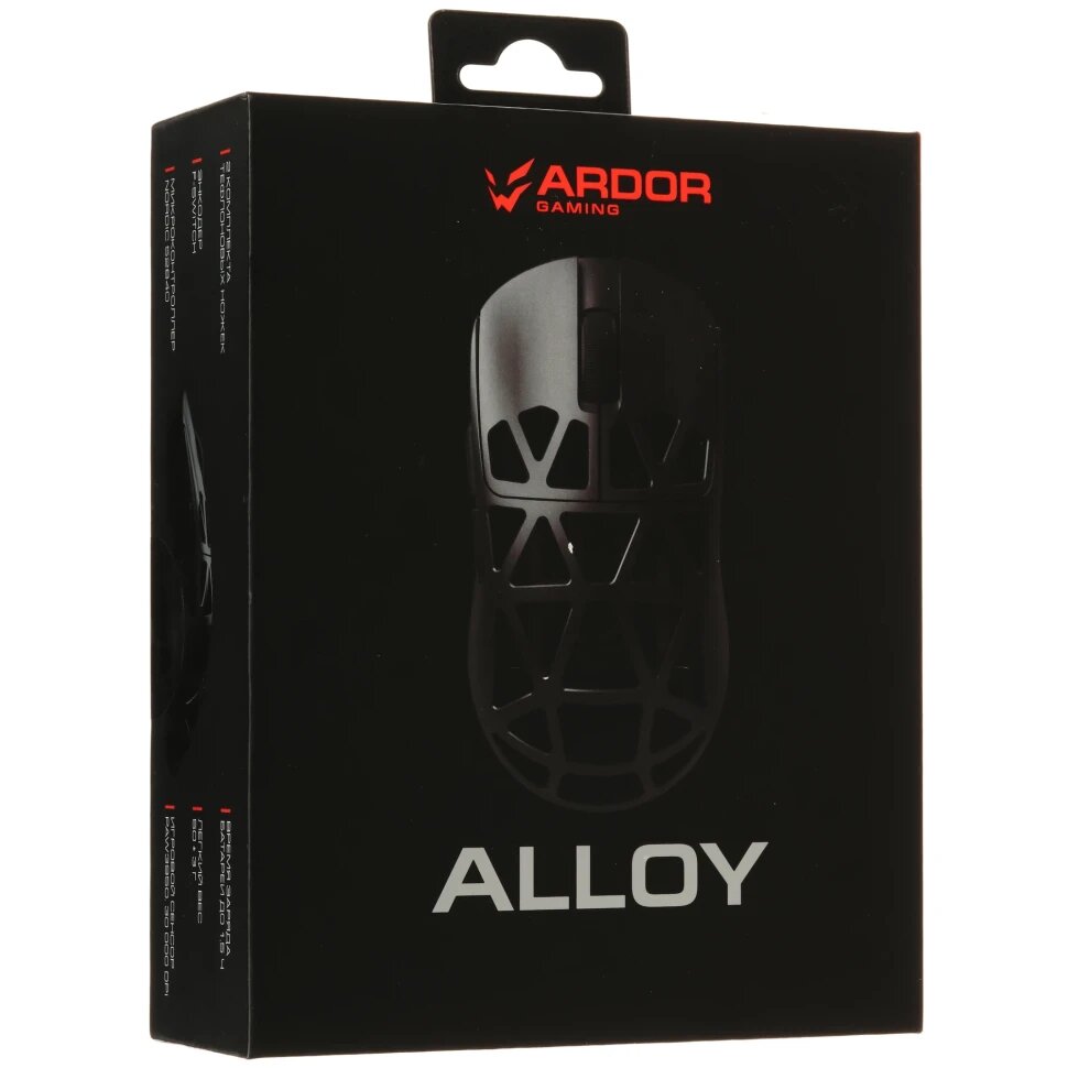 Мышь беспроводная/проводная ARDOR GAMING Alloy [ARDW-AY3950-BK] черный
