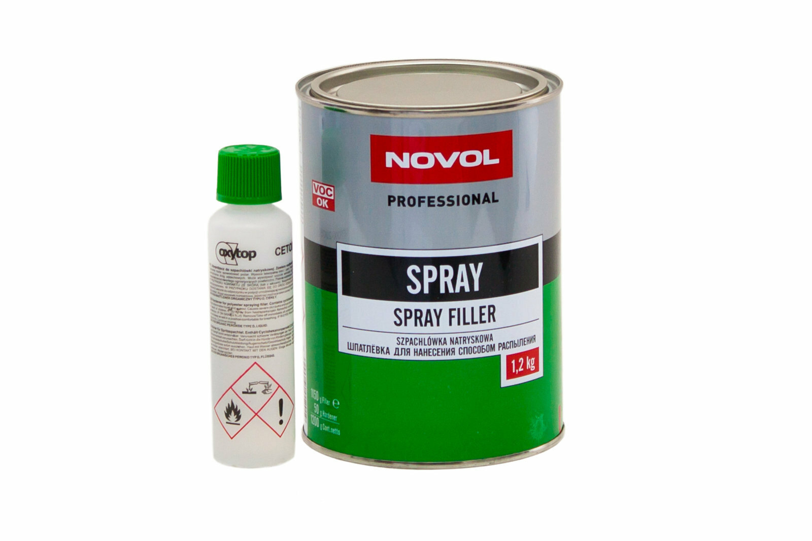 Шпатлевка жидкая NOVOL Spray, уп. 1,2 кг.