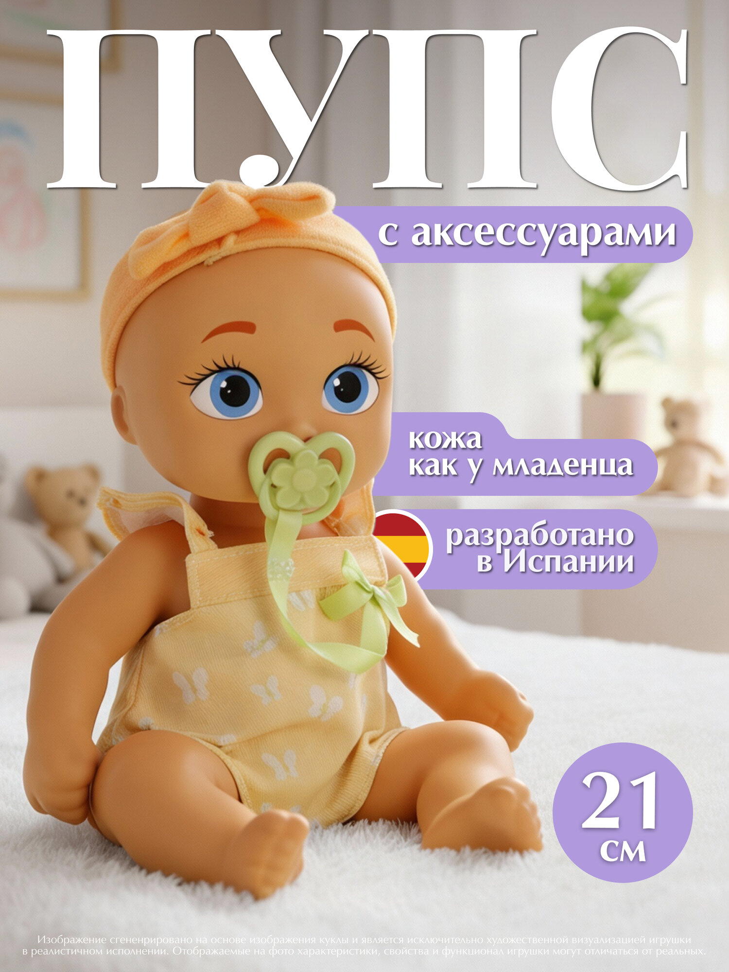 Кукла пупс BE LOVED BABIES Рон 21 см с аксессуарами, 924901IM