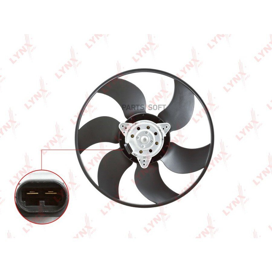 Вентилятор радиатора RENAULT Clio II 1.2-2.0 98> / Kangoo I 1.0-1.9D 97> / Megane/Scenic I 1.4-2.0 9 от официального дистрибьютора, LYNXAUTO, артикул RF1672