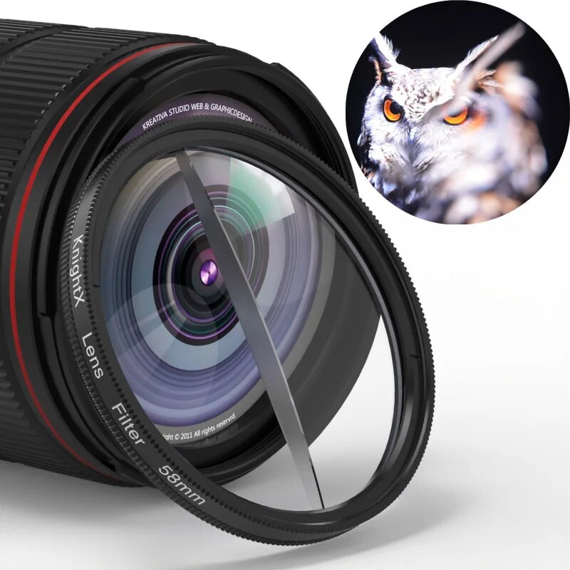 Фильтр для объектива KnightX Swirl Kaleidoscope 58mm Half