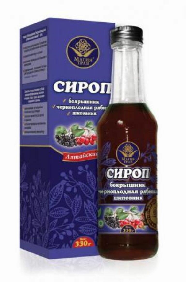 Сироп Магия трав "Боярышник, Черноплодная рябина, Шиповник", 330 г