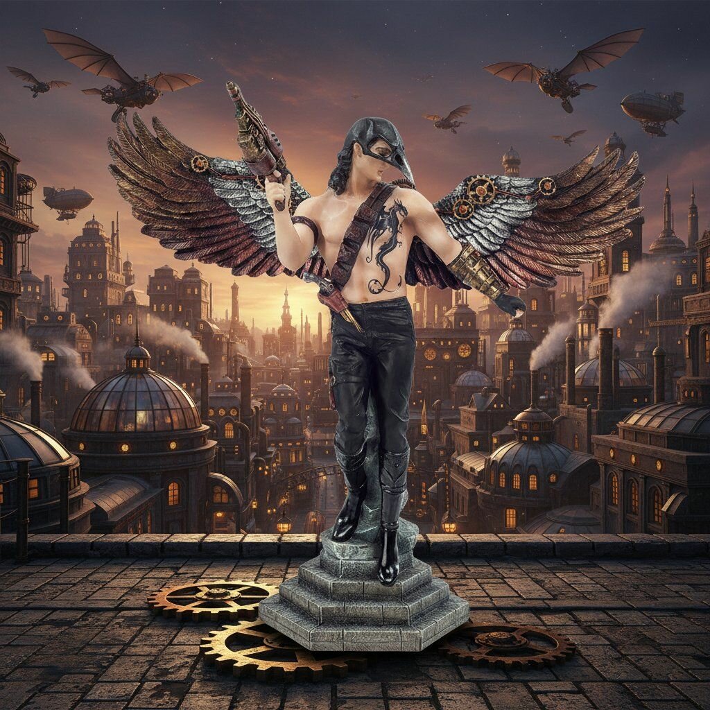 Статуэтка в стиле Стимпанк Мужчина в маске