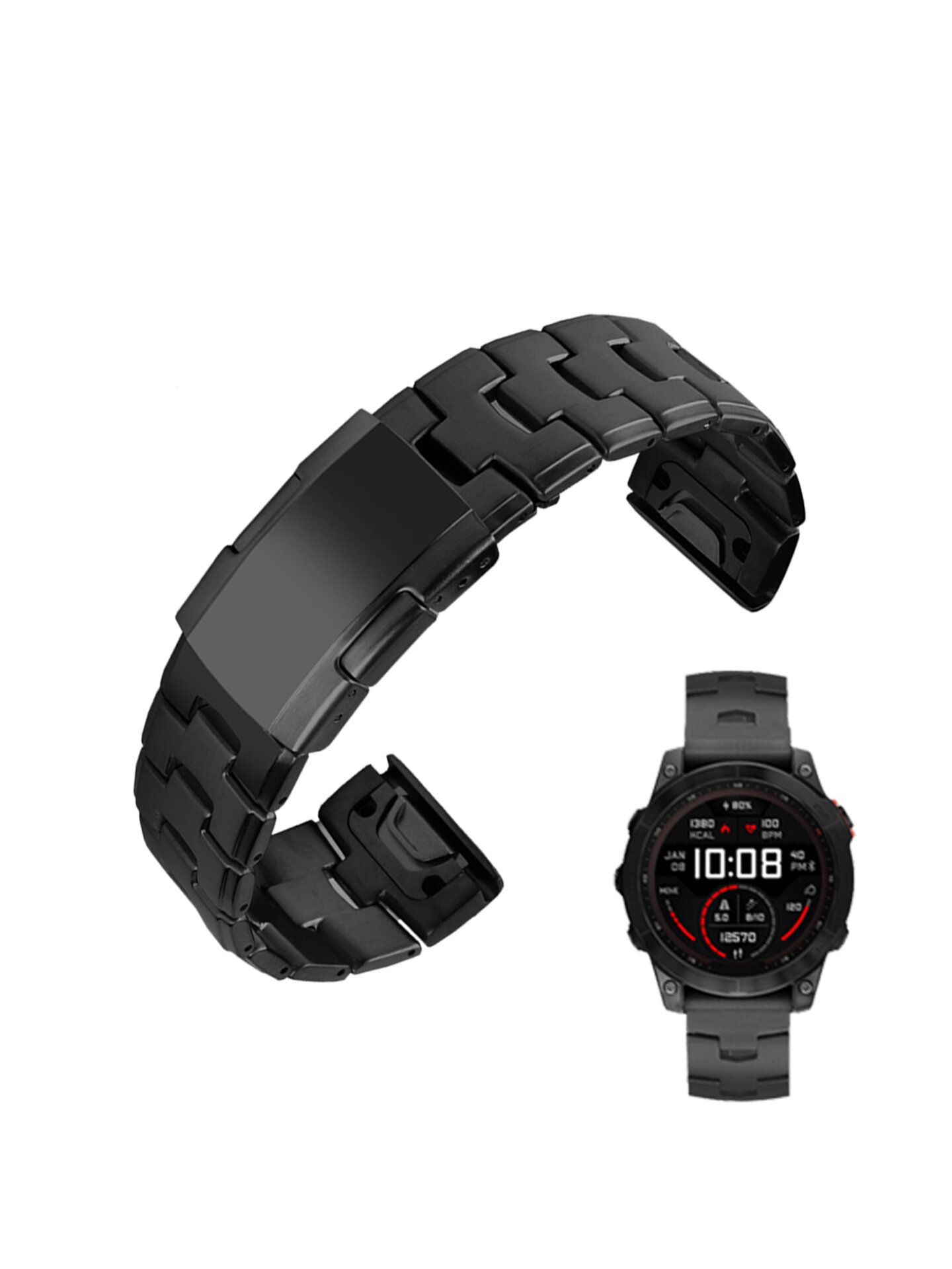 Титановый ремешок 26 мм для часов Garmin Fenix 8 7X 6X 5 3 2 1, Descent, Enduro, MK, быстросъемный браслет для корпуса 51 мм
