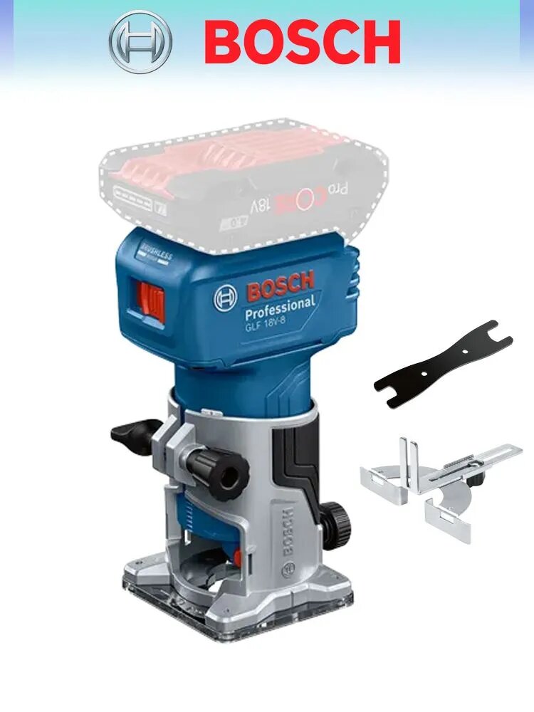 BOSCH GLF18V-8 18 В Аккумуляторный ручной фрезер Высокая стабильность Эксплуатация при низких температурах