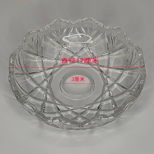 Прозрачная стеклянная чаша для люстры D120Center hole 30mm