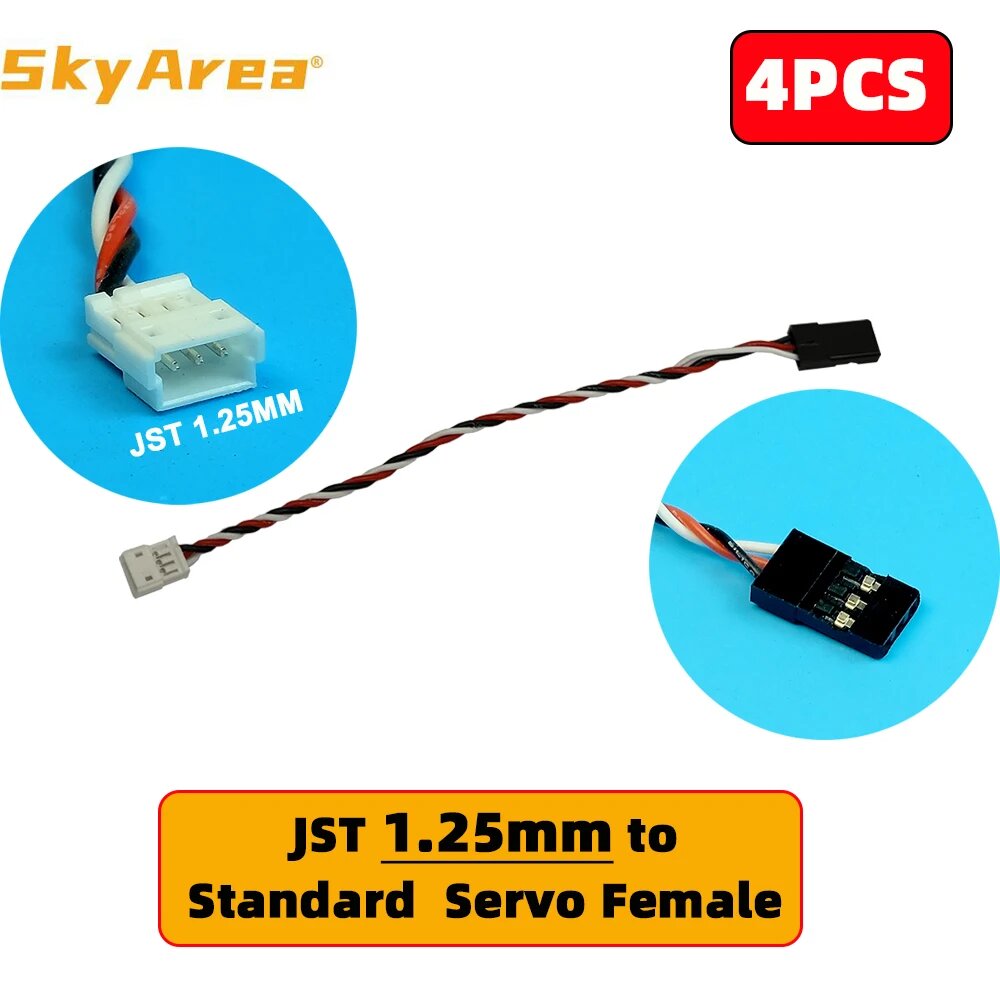 JST 1.25mm to Standard Servo Female 4PCS